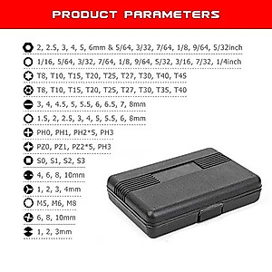 YÁSEZ Screwdriver 100 in 1 Set Precision 1/4 Inch Slotted Cross Hex Screw Nuts Bits Ratchet Handle Multifunction Hand Tool Kit