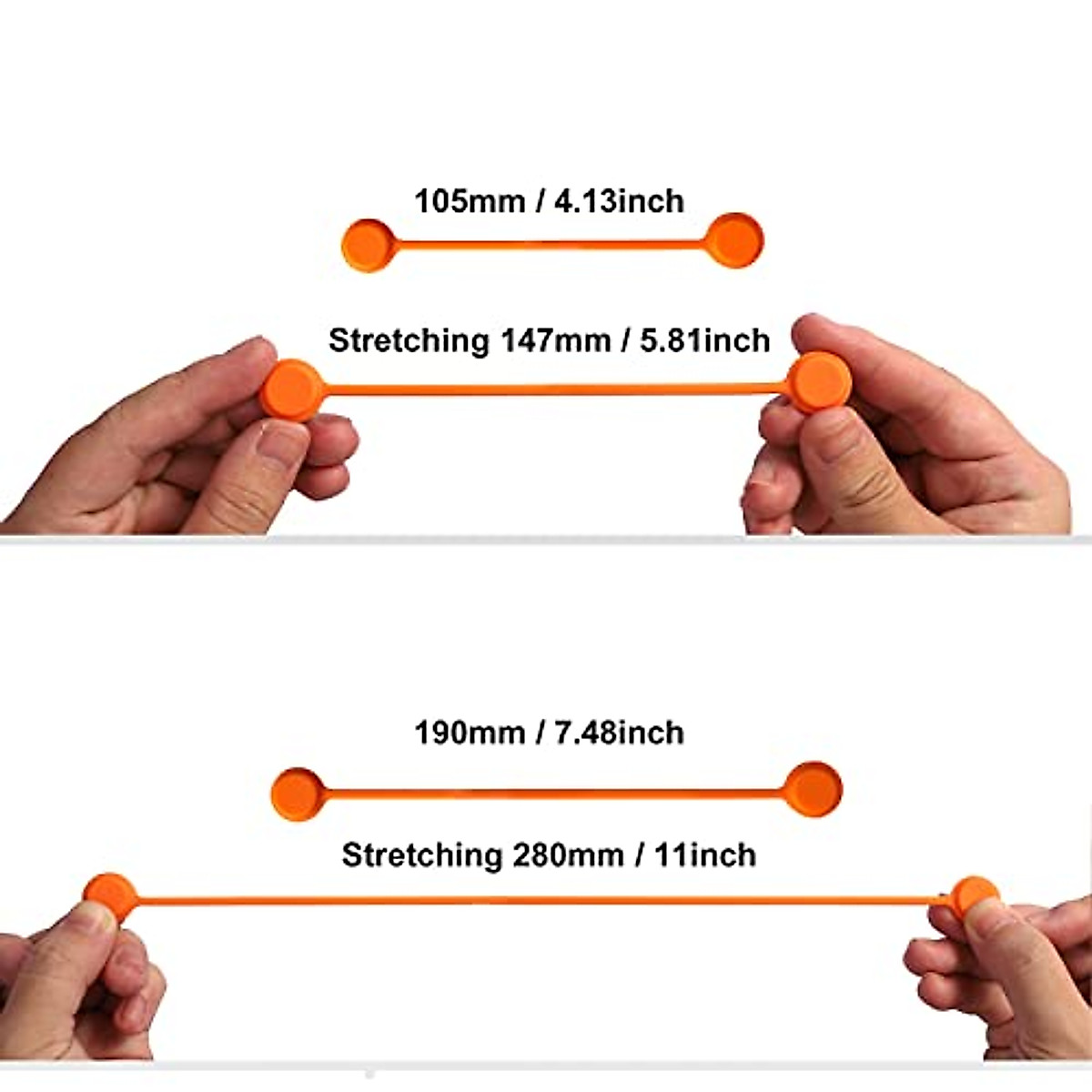 Magnetic Cable Ties,Snap on Magnetic Cord Ties, Reusable Silicone Twist Ties for Bundling and Organizing Cable & Cord.Holding Stuff, Fridge Magnets. Can Be Used in Many Ways (6 Colors - 12 Pack)
