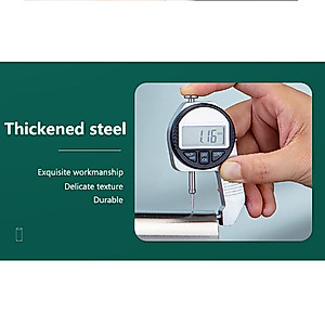 FEAWUS Small Silverware Holder Flatware Caddy Countertop Utensil Holder Caddy Stainless Steel with Wood Base for Parties