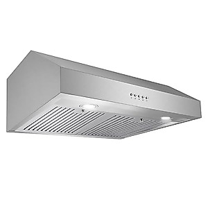 COSMO UC30 29.5 in. Ducted Under Cabinet Range Hood, Kitchen Over Stove Vent, 3-Speed Fan, Permanent Filters, LED Lights in Stainless Steel, 30 inch
