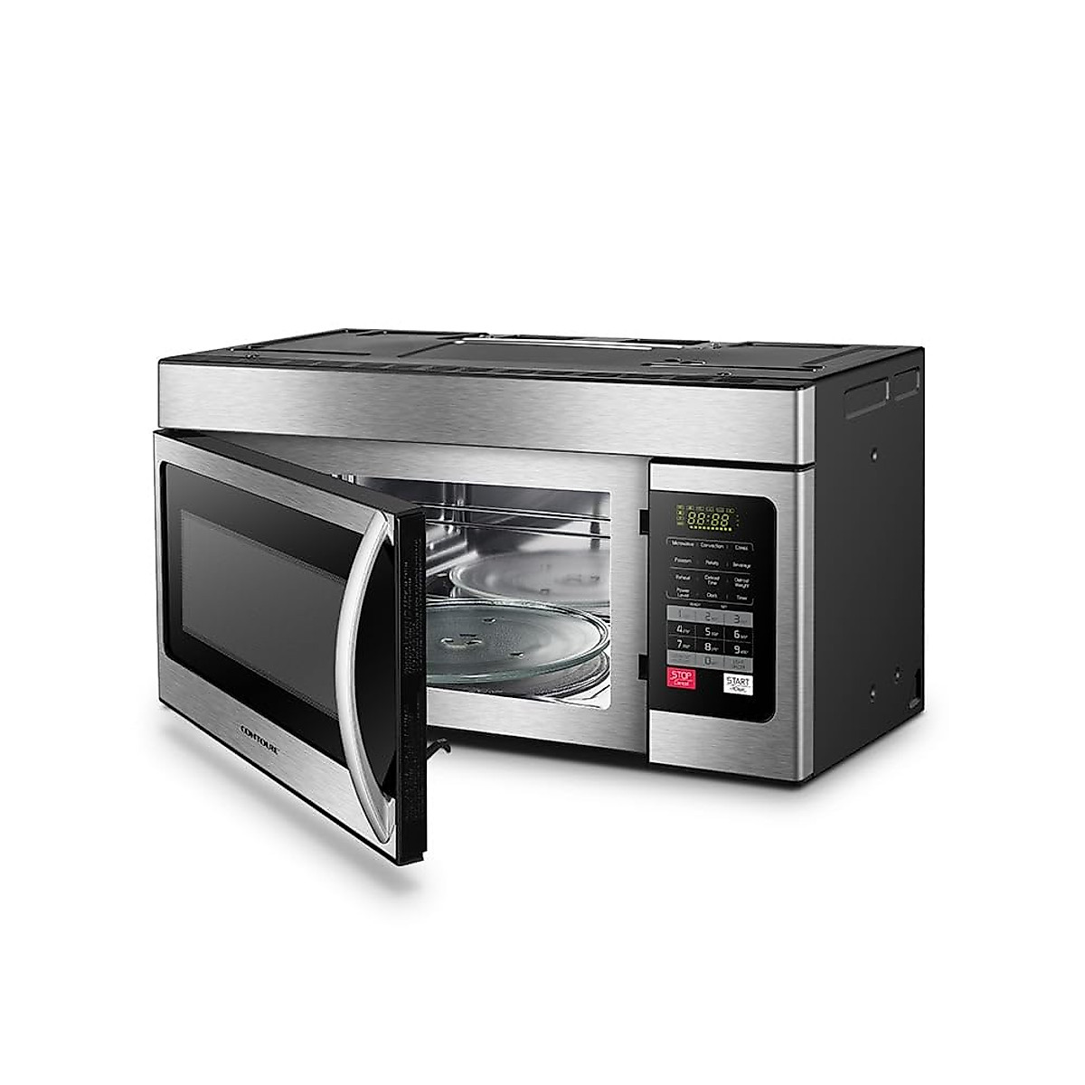 CONTOURE RV Convection Microwave 1.6 cu.ft. | 1000W Power | 4 Auto-Cook Menus | LED Display | Easy Install | RV-500-OTR