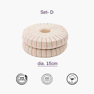 Yoga Chumbals Set Of 10pcs (White), Pune Chumbals set, Iyengar Yoga, Yoga donuts, Yoga props, Restorative yoga, yin yoga, yoga accessories, yoga equipments, cotton chumbals set