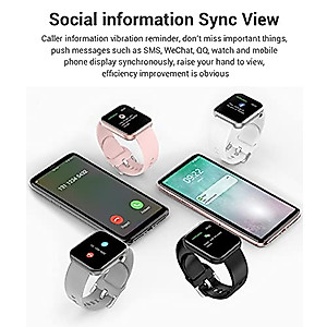 Nanphn Smart Watch for Android iOS Phones Compatible iPhone Samsung, 1.75'' Sport Smartwatch Fitness Activity Tracker Watch with Call/SMS/Heart Rate/Pedometer for Men Women Kids (Black)