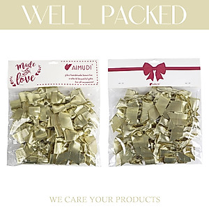 AIMUDI Silver Bows for Christmas Tree 3 Inch Small Silver Bows for Gift Wrapping Silver Twist Tie Bows for Treat Bags Premade Metallic Bows for Crafts, Wreaths, Party Favors, Goodie Bags - 24 PCs