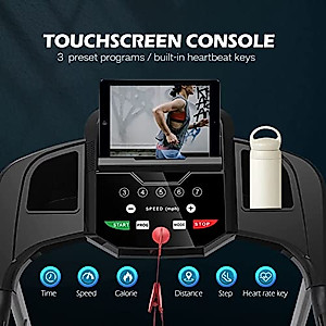 Treadmill,Treadmills for Home,Home Foldable Treadmill with Incline,2.5HP Portable Foldable Treadmill with 15 Pre Set Programs and LED Display Panel (Black)