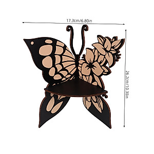 Cabilock 2pcs Butterfly Ledge Wall Decor Holder Corner Shelf Bathroom Corner Shelves Living Room Storage Display Shelf Wall Shelf Shelves on Wall Floating Cabinet for Wall