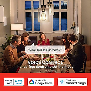 Sengled Smart Light Bulbs, Retro WiFi Light Bulbs, Vintage Filament Led light Bulbs, Smart Edison Bulbs That Work with Alexa & Google, ST19 Led Bulb 60 Watt Equivalent, 2000K E26 No Hub Required,4Pack