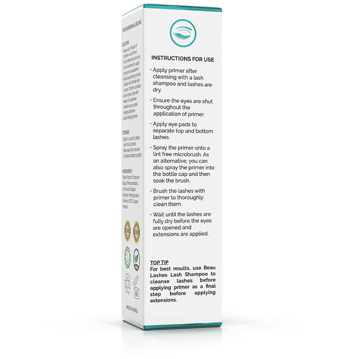 Lash Primer For Eyelash Extensions (40ml) - To Cleanse Lashes, Promote Healthy Lash Growth & Lengthen the Life Of Individual Faux Mink Lash Extensions - Removes Makeup Residue & Mascara Oil