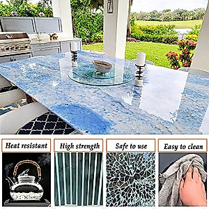 Glass Turntable Lazy Susan, 20in/50cm Round Rotating Tray Tabletop Serving Plate For Kitchen Dining Table, 60cm/24in Anti-tilt Silent Swivel Tray 8mm Thick (Size : 60cm/24Inch)