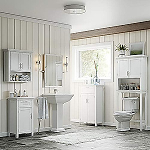 RiverRidge 06-037 Somerset Single Door Floor Storage Cabinet, White