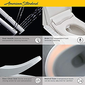 American Standard 8013A80GPC-020 Advanced Clean AC 1.0 Spa let Bidet Seat With Side Panel Operation