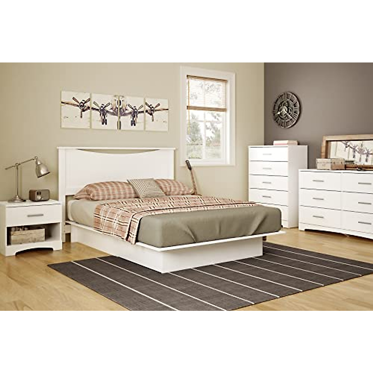South Shore Gramercy 6-Drawer Double Dresser, Pure White