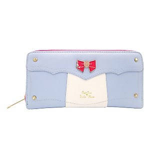 PHILOMI Sailor Moon Wallet Girls Cute Small Purse Delicate Bow Kawaii Wallet Credit Holder ID Window