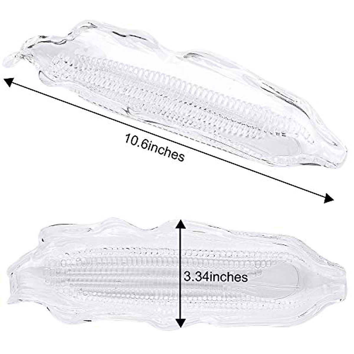 Ruisita 6 Pack Transparent Corn Trays Plastic Cob Dinnerware Corn Dishes Service Tray