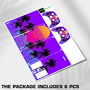 HK Studio Hippie Vaporwave Decal Sticker Skin to Cover X-Box Series X with No Bubble, Waterproof, Full Protection - Including 2 Controller Skins and Console Skin
