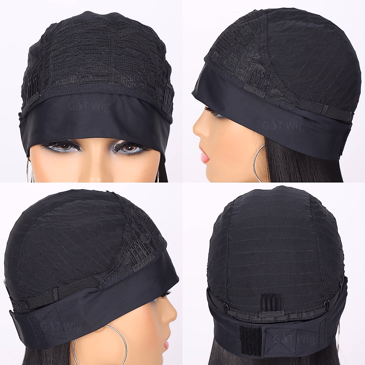 G&T Headband Wig for Women Black Straight Synthetic Headband Wig Glueless Heat Resistant Natutal Looking for Daily Party Use 24 Inch