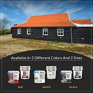 EVOLVE Barn & Fence: Swift Shield High Durability and Scratch-Resistant Paint for Storage Sheds, Outbuildings, and Fences (1 Gallon, Black)