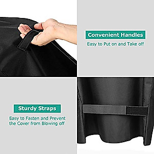 SunPatio Griddle Cover 36 Inch, Compatible for Blackstone 36" Griddle Cooking Station, Royal Gourmet, Camp Chef etc, Outdoor Heavy Duty Waterproof 4 Burner Flat Top Gas Grill Cover with Support Pole