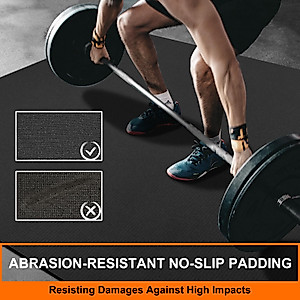 anngrowy Large Exercise Mat 6'x4'x7mm Workout Mats for Home Gym Mats Gym Flooring Rubber Workout Mat Fitness Mat Large Yoga Mat Cardio Mat for Weightlifting, Jump Rope, MMA, Stretch, Plyo, Pilates,