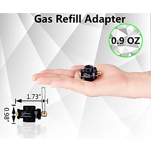Horynar Gas Refill Adapter Butane Refill Adapter Save More Money Isobutane Fuel Canister / 8 OZ Butane Refill Propane Tank 16 OZ Adapter EN417 Valve Canister Shifter