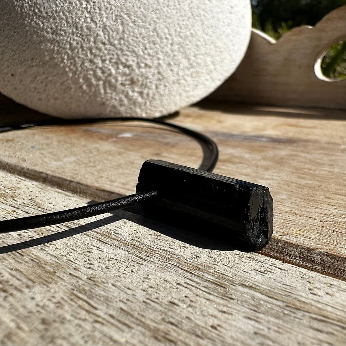 Black Tourmaline Raw Necklace - Men Protection Stone, Women Healing Stones, Crystal Jewelry, Mens Security Crystals, Best Friend Gift, Teen Choker, Real Rare Gemstone Pendants, Cleansing Amulet