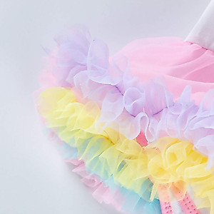 AGQT Newborn Baby Girls 1st Easter Outfit Set 4Pcs Bunny Skirt Set Onesie Bodysuit Romper Pink Size 0-3 Months(59)