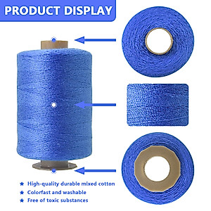 SHRJ 24Pcs Sewing Thread Spools Set 1000 Yards Per Spool Mixed Cotton Threads for DIY Sewing Machine, Embroidery Machine, Hand Sewing, 24 Colors