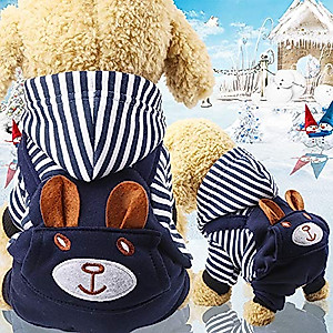 HonpraD Extra Small Dog Sweater Winter Vest Cloth Fashion Dog Cloth Dog Pet Pet Pet Clothes (Blue, S)