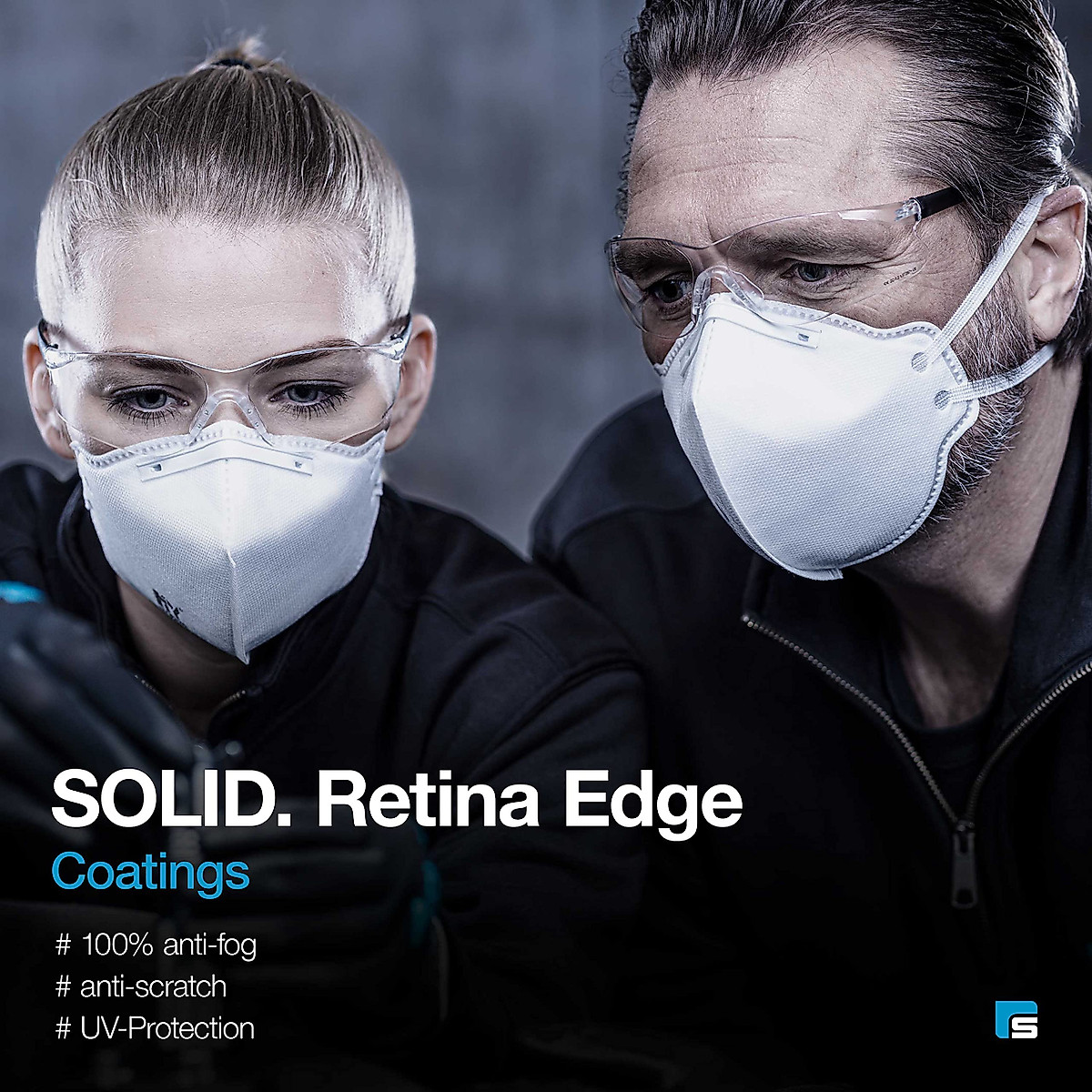 SolidWork Safety Glasses Clear Lens with Side Shields, Anti Fog, Anti Scratch, Anti-Glare, Protective Eyewear for Men & Women