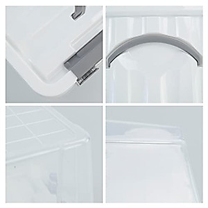 Ramddy Clear Plastic Bins with Lid, 5 Liter Latching Box with Handles, 6 Packs
