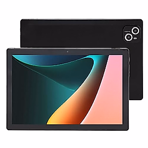Haofy 10.1 Inch Tablet, Multifunction 10.1 Inch Tablet PC Black 8GB RAM 256GB ROM 4G Network 8MP Front Camera 5GWIFI for Work for Entertainment (US Plug)