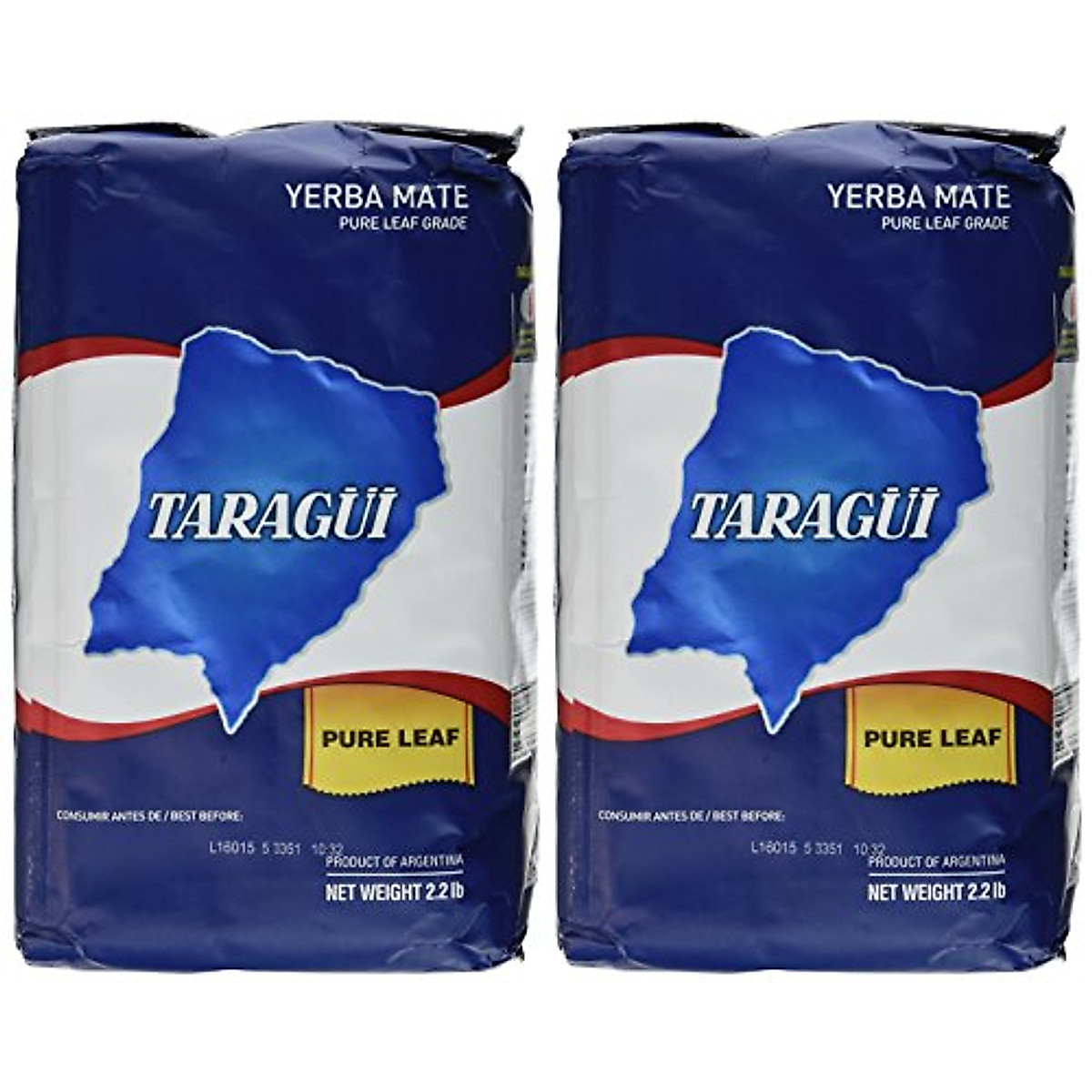 Taragui Sin Palo-yerba Mate-elaborada Despalada 2.2lbs 2pack