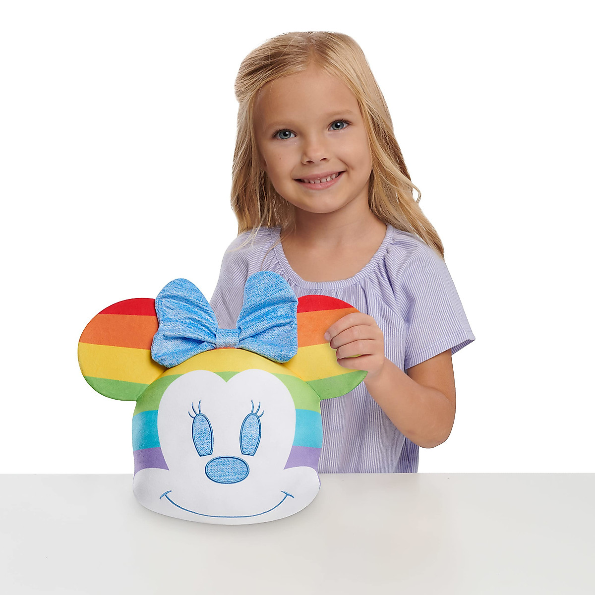 Just Play Disney Pride 11.5-inch Minnie Mouse Large Plush Character Head, Kids Toys for Ages 2 Up, Amazon Exclusive