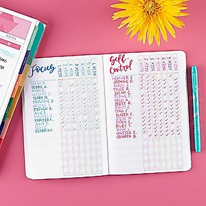 Erin Condren Designer Petite Journal Checklists - Multicolored Hexagon Design Theme. Great for Tracking Daily and Weekly Lists with Blank Customizable Fields