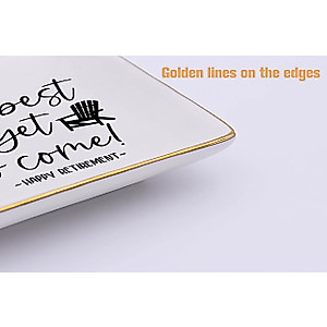 the Best is Yet to Come -Happy Retirement Gifts for Women –Ceramic Jewelry Holder Ring Dish Trinket Tray –Retirement Appreciation Gift -Gift for Mom Boss Co-workers, Teachers,Nurse,Friends,Wife,Sister