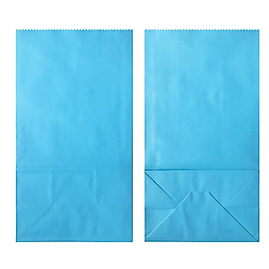 Artseen Party Favor Paper Bags for Party Celebration Treated Paper Bags 5.10X3.10X9.4 inches(24 CT)… (Lake blue)