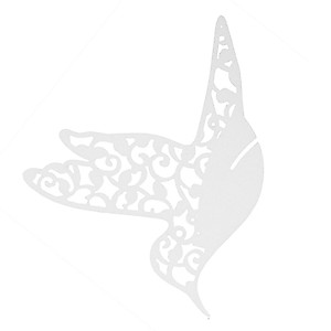 Generic Wedding Name Cards, 50pcs Little bird Shape Wedding Hollow Name Place Cards Guest Cards for Wine Glass Table Name Place Cards for Grand Party (White, Red,) (White), Genericvr9504ebny-01