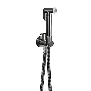 ifgswopq Bidet Sprayer Kit for Toilet,Bidet Sprayer for Toilet Travel,Bidet Sprayer for Toilet from Shower,Bidet Sprayer Wall Mount,Toilet Partner Pressurized Flushing Full Copper,Black (Gu