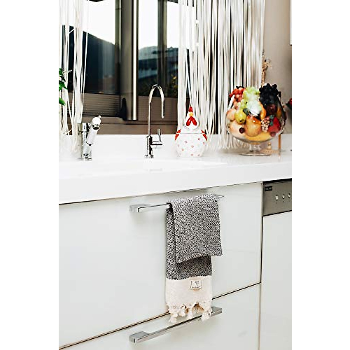 SMYRNA TURKISH COTTON Original Series Hand Towels - Set of 2 |16 x 40 in| 100% Turkish Cotton |Large, Soft Hand and Head Towels for Bathroom, Kitchen |No Shrink| Premium Luxury Set - Gray