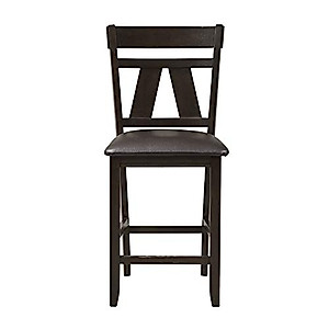Liberty Furniture Industries Lawson Splat Back Counter Chair (RTA), W19 x D21 x H41, Black