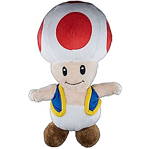 Nintendo Official Super Mario Toad Plush, 8"