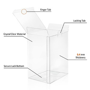 Funko Pop Protector for 4 inch Pop, 20 Packs 0.4mm Thick Funko- Pop Case Holder Display Case Container Shield - Ultra Protection