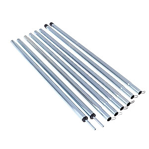 2Pcs 4 Section Tarp Shelter Canopy Tent Awning Support Rod Porch Iron Pole