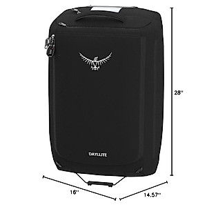Osprey Daylite Wheeled 85L Duffel/Carry-On Luggage, Black