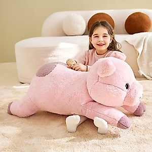 IKASA Giant Pig Stuffed Animal Plush Toy,30 Inches Large Toys Gifts for Kids Girls Boys Girlfriend Children