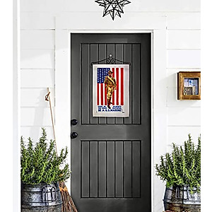 First in The Fight Garden Flag - Set Wall Hanger Armed Forces Marine Corps USMC Semper Fi United State American Military Veteran Retire - House Banner Small Yard Gift Double-Sided Made USA 13 X 18.5