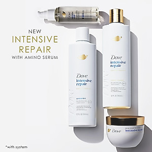 Dove Shampoo and Conditioner 2 Count for Damaged Hair Intensive Repair Bio-Protein Care Technology and Amino Serum 12 Fl Oz
