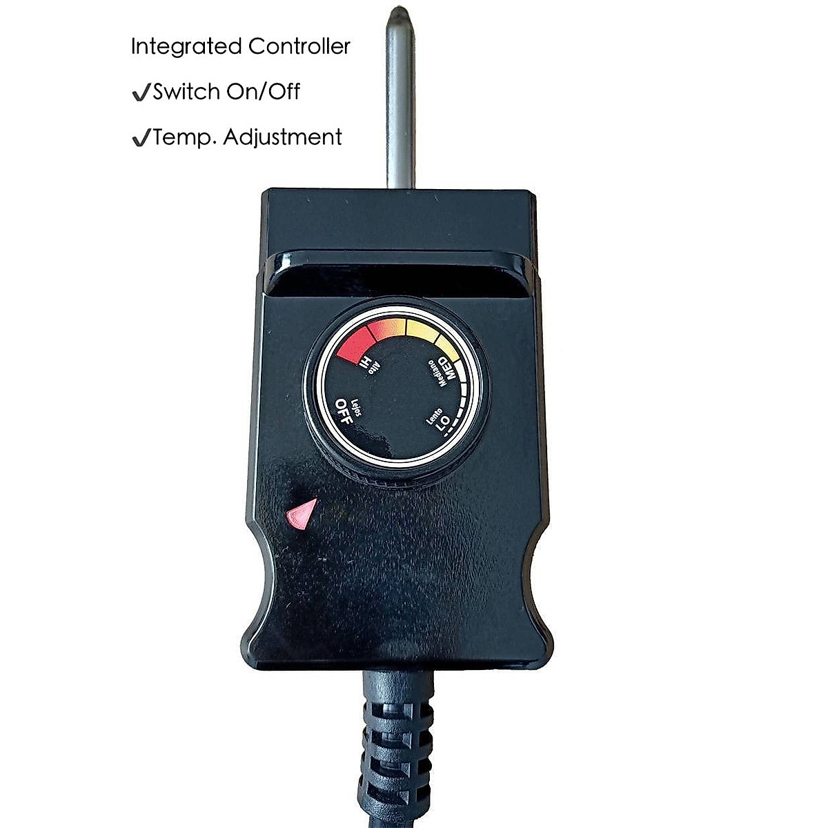 Electric Smoker Grill Heating Element Replacement Part with Adjustable Thermostat Controller for Masterbuilt Smokers & Turkey Fryers 1500W