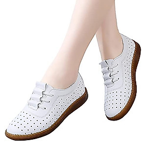 Women's Spring and Summer New Soft Sole Casual Comfortable Light Hollow Casual Shoes Woman Heel Sandals White