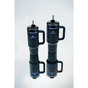 STANLEY Quencher H2.0 Tumbler with Handle and Straw 30 oz | Flowstate 3-Position Lid | Cup Holder Compatible for Travel | Insulated Stainless Steel Cup | BPA-Free | Black Chroma